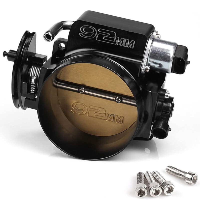 92MM Throttle body+TPS IAC+Adapter Plate For Chevy GM Gen III LSX LS ...