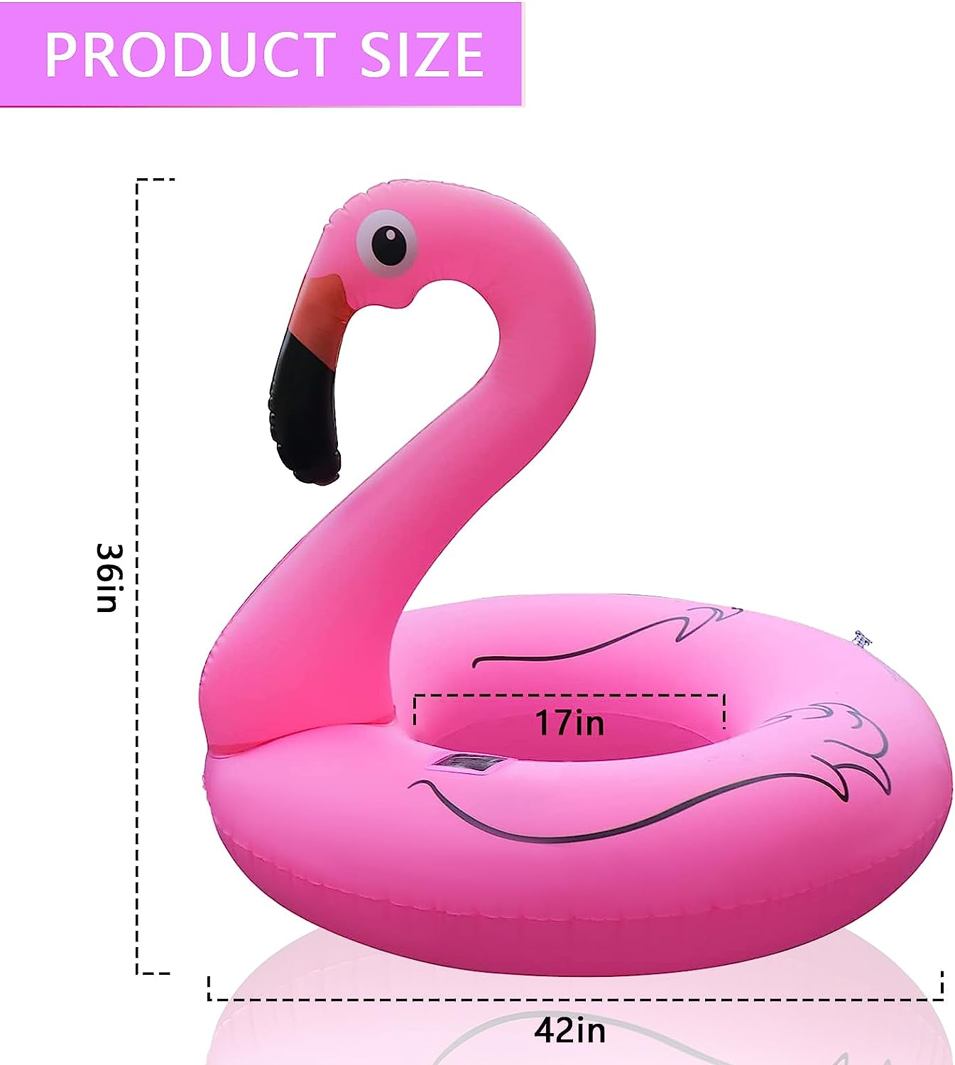 Flamingo Pool Floats Solar Lights Inflatable Floaties Adults Raft ...