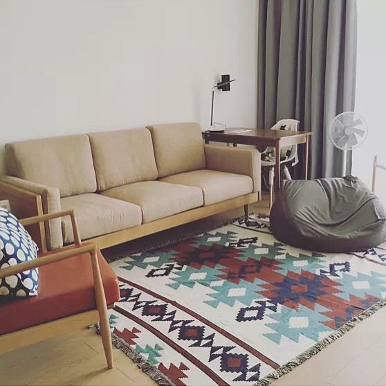 S-XLarge Indian Tribal Navajo Sofa Throw Blanket Aztec Cotton Picnic ...