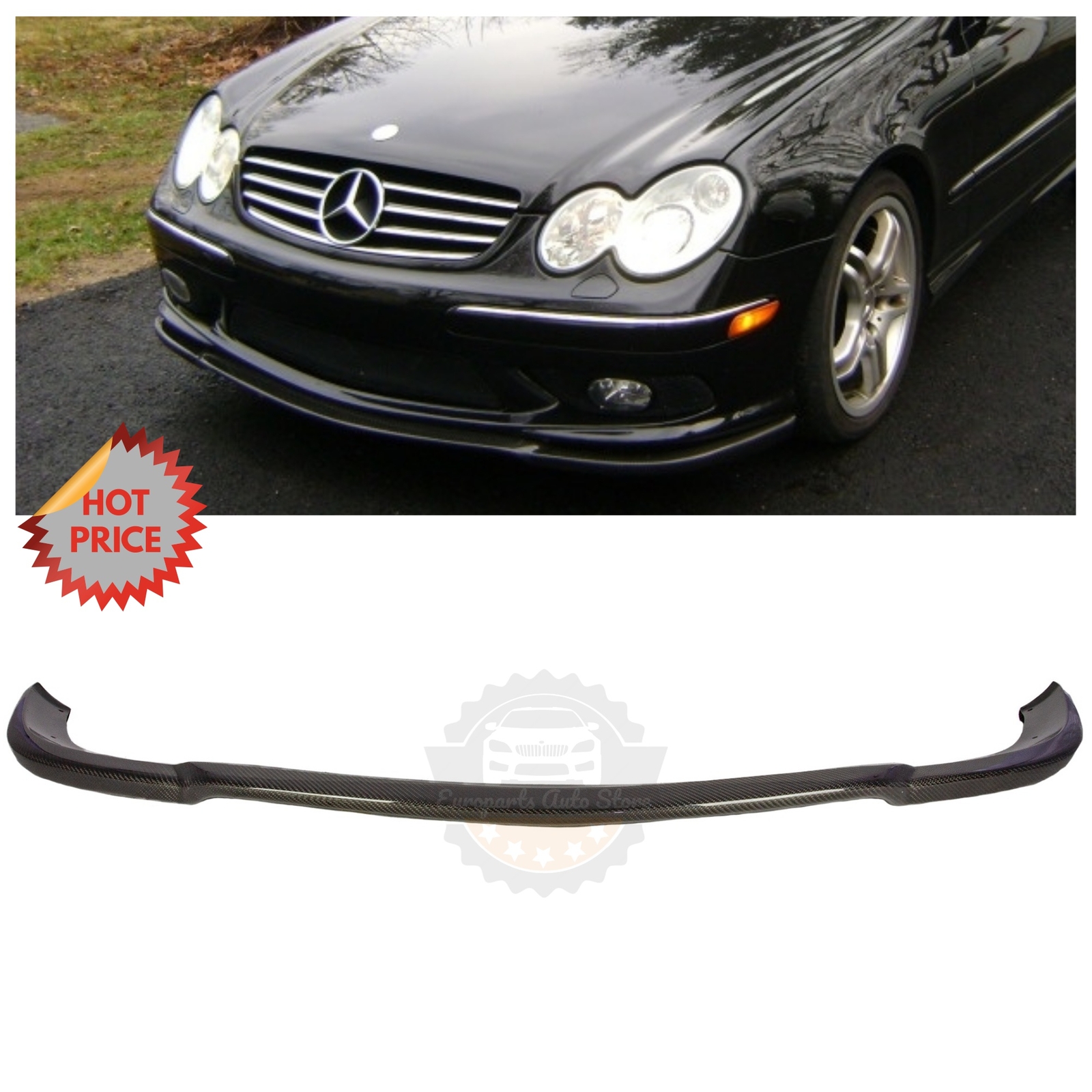 MERCEDES BENZ 03-05 CLK55 / AMG BUMPER CARBON FIBER FRONT LIP SPOILER ...