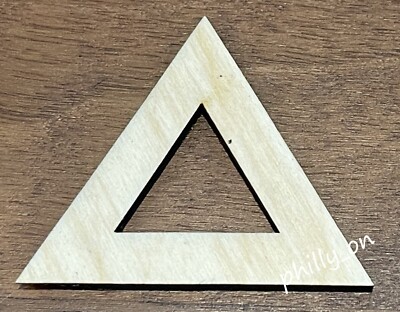 Double Triangle Shape Unfinished Wood Cut out Ready for Craft Project ...