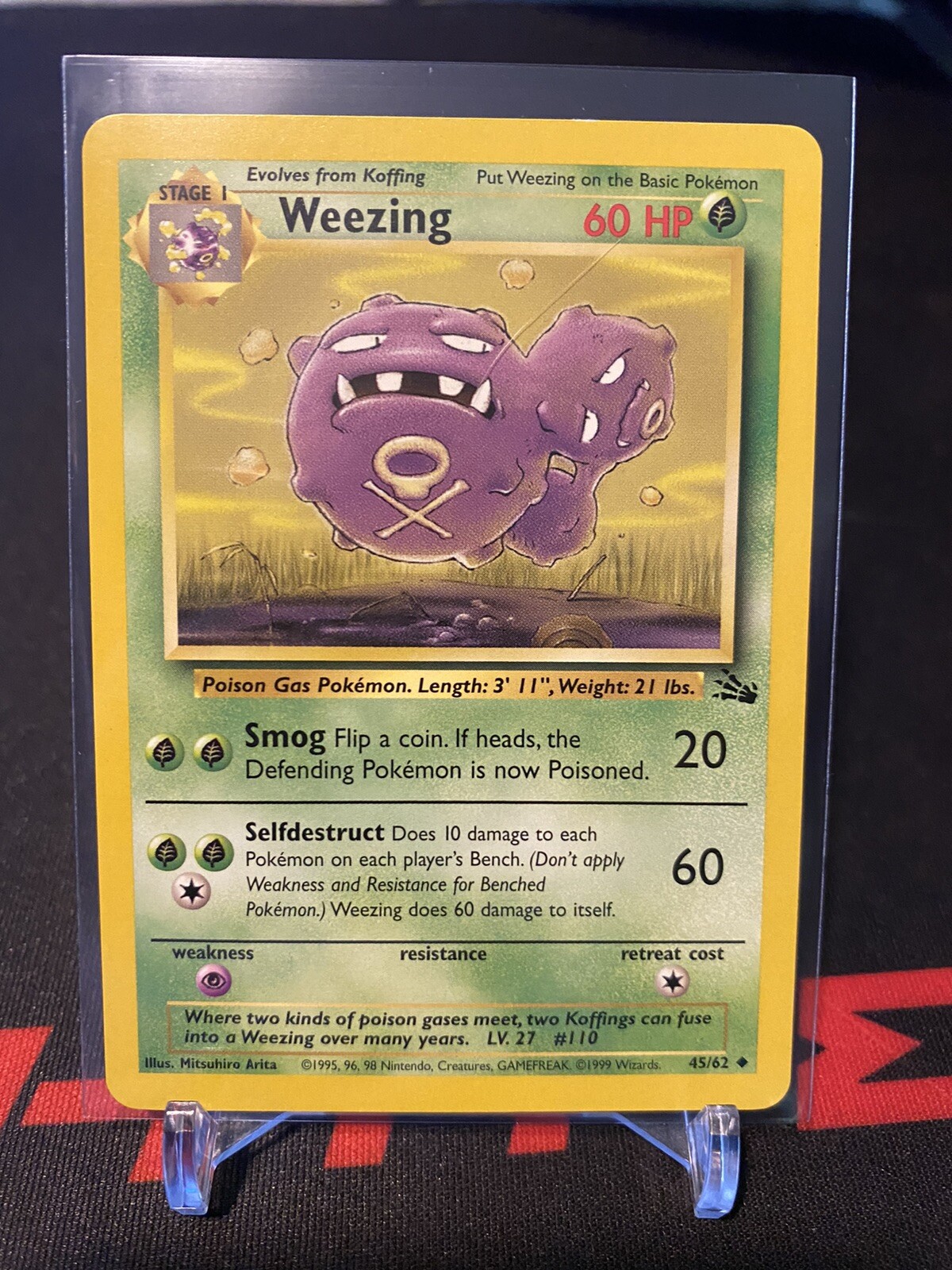 Weezing 45/62 Fossil Set Unlimited Uncommon Pokémon Card 1999 LP | eBay