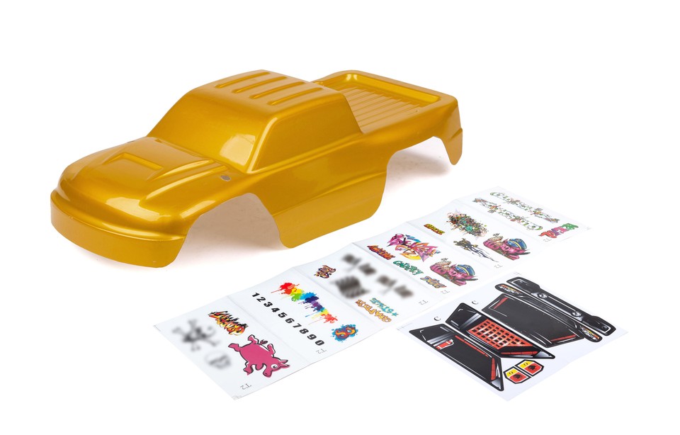 Custom Body Gold for Traxxas Rustler 2WD 1/10 Truck Car Shell Cover | eBay