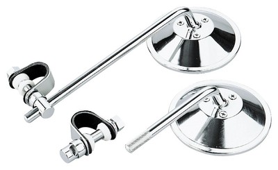 BikeMaster Universal Clamp-on 8" Stem Chrome Mirror (600005) | eBay