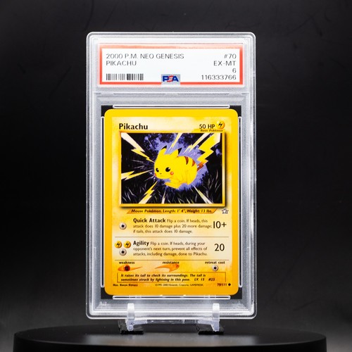 Pikachu #70 | 2000 Pokemon Neo Genesis | Vintage Graded Card | PSA 6 EX ...