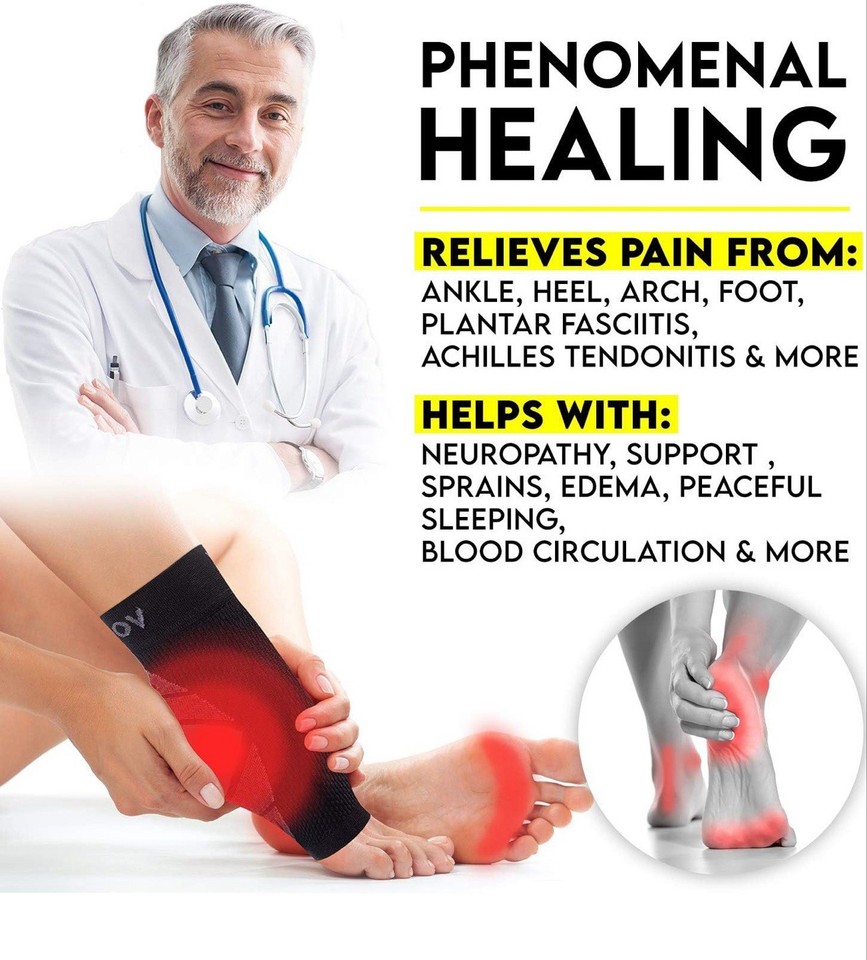 Nano Socks, Neuropathy Socks (Pair) for Women & Men, Ankle Support ...