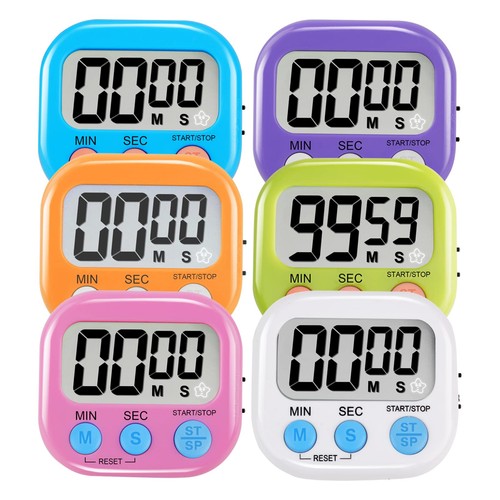 6 Pack Multi-Function Electronic Timer - Magnetic Digital Timers Big LCD Disp... | eBay UK