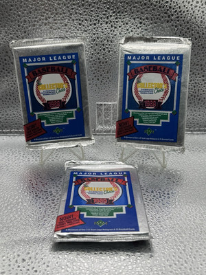 (3) 1989 Upper Deck High Series Packs Unopened From Box Ken Griffey Jr ...