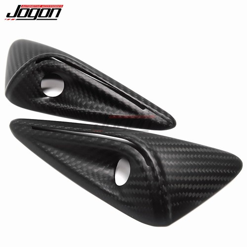 Matte Carbon Exterior Side Fender Camera Cover Trim For Tesla Model X ...