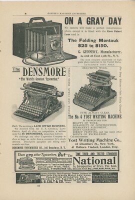 1895 G Gennert Folding Montauk Camera Vintage Ad Ross Patent Lens New ...