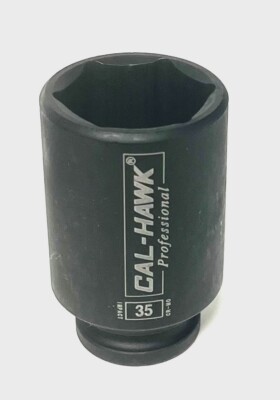 35MM x 3/4" Dr Deep Impact Socket 6-Point, Made of CR-MO and Taiwan ...