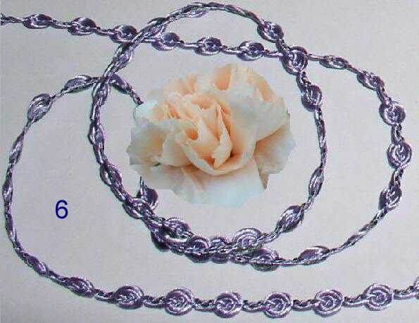 Gimp Trim Rosebud Chain 8 - 16 Yard x 1/4" Green White 33X Buy 3 Trim ...