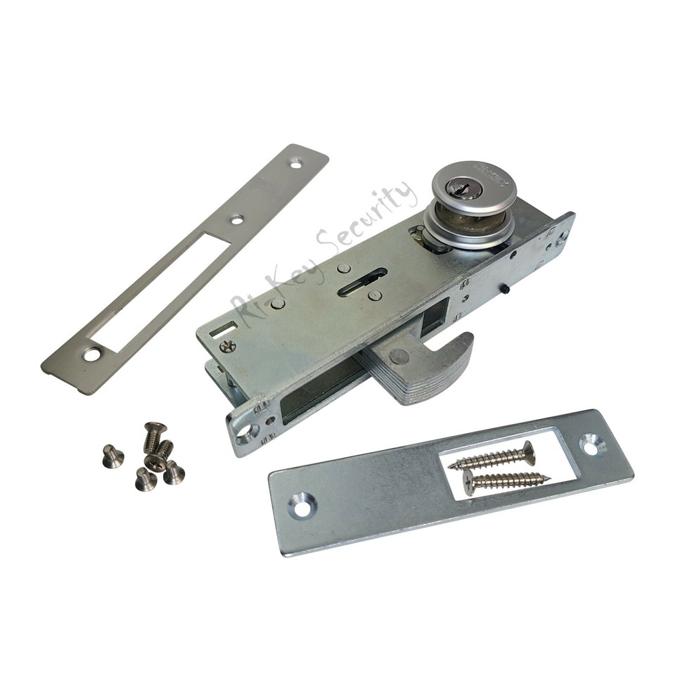 New Storefront Door Mortise Lock Hook Deadbolt & 2 Cylinder Adams Rite ...