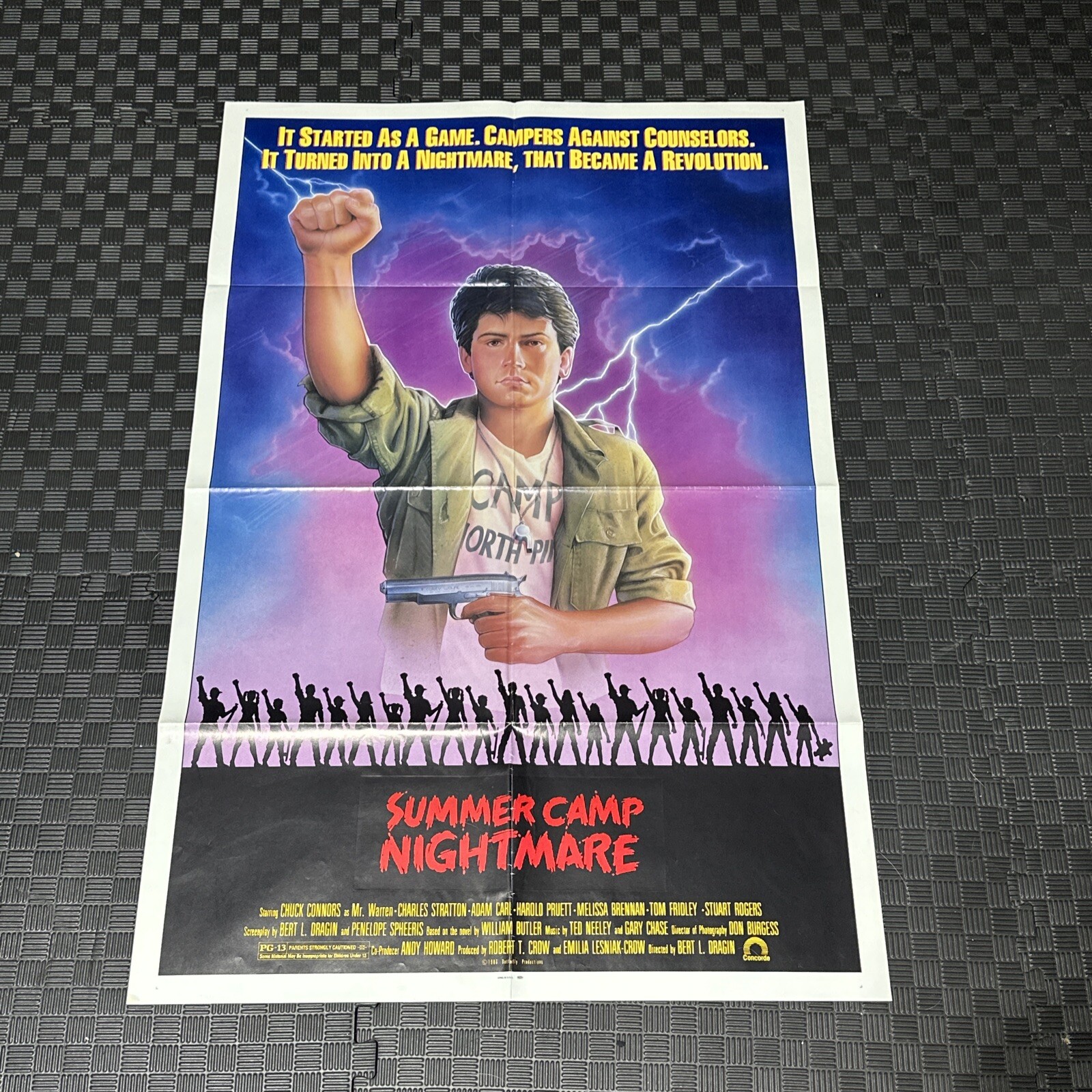 Summer Camp Nightmare 1987 Original HORROR MOVIE poster 27x41 *CHUCK ...