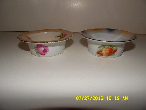 Lot of 2 Royal Munich Custard Ramekin Porcelain Elegant Dish Peach Luster Roses | eBay