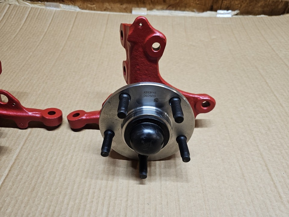 96-04 FORD MUSTANG SN95 FRONT SPINDLE FOXBODY SWAP 5X4.5 PAIR NEW WHEEL ...