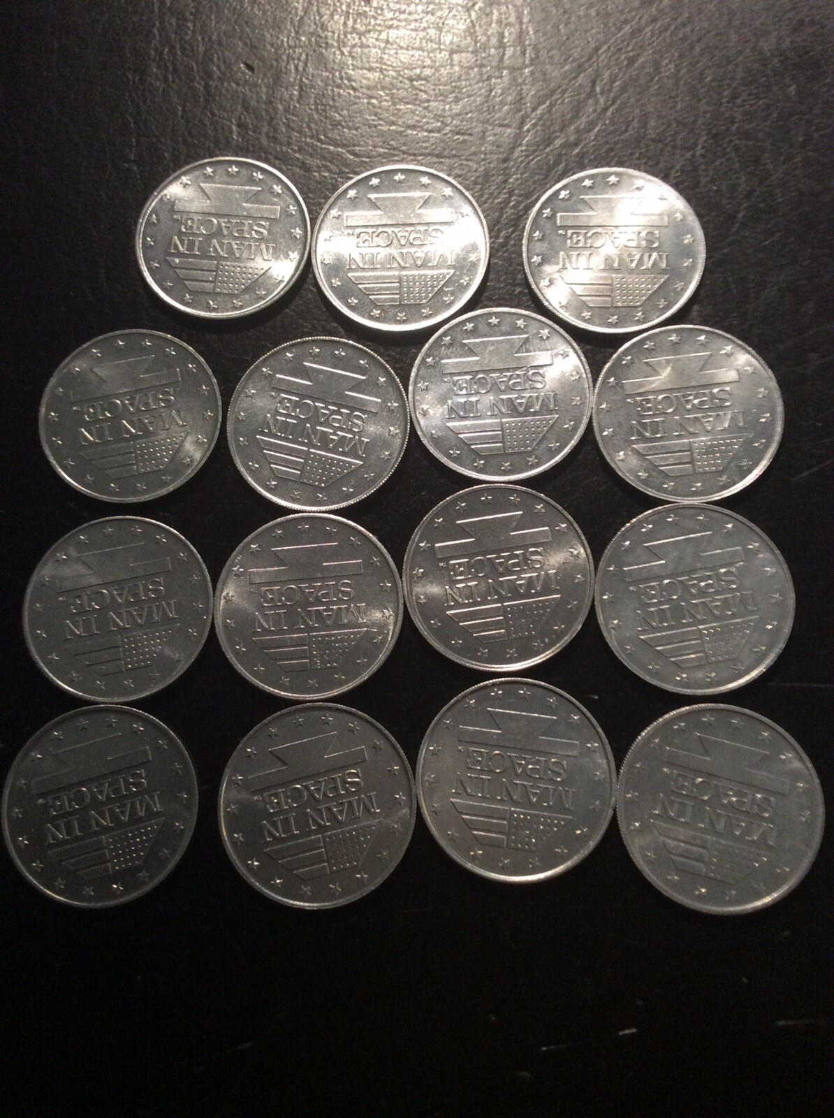 Man In Space: 15 NASA Tokens --Mercury Gemini Apollo-- (c707-970) | eBay