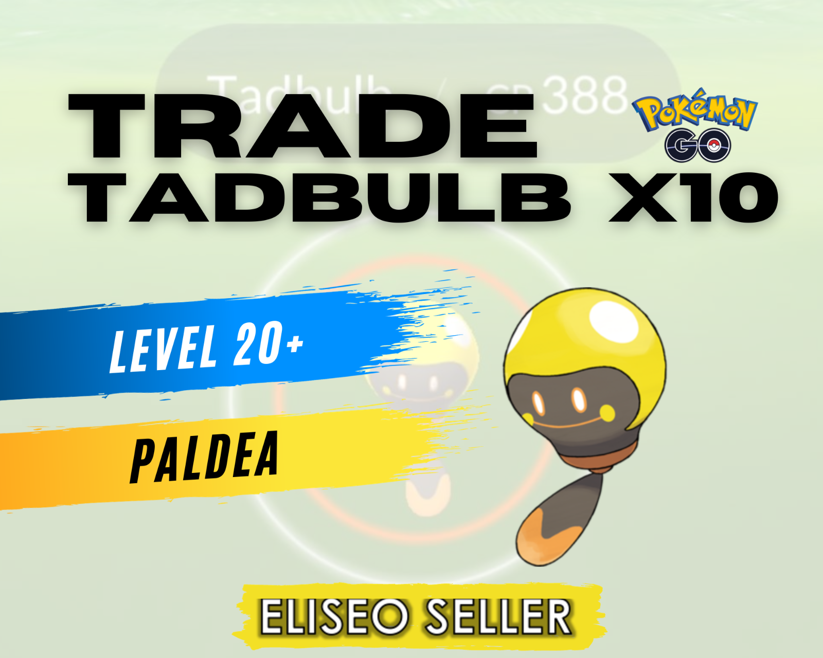 Pokemon Tadbulb x10 GO - 9 GEN - Tadbulb Paldea PACK | eBay