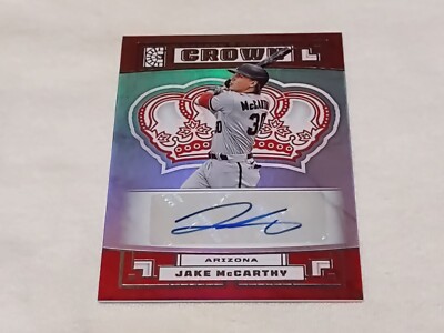 Jake McCarthy 2022 Panini Capstone Crown Autographs #C-JM Diamondbacks ...