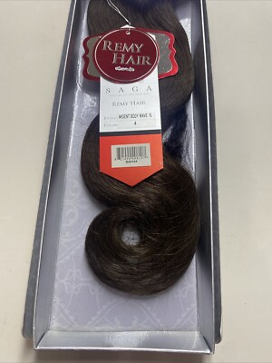 Saga Remy Human Hair Weaving Aksent Body_Wave_16"_#4 | eBay