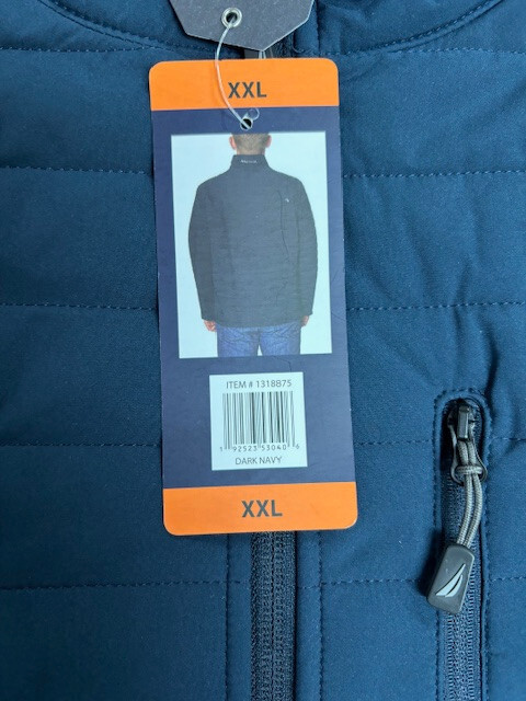 NAUTICA MEN'S QUILTED CHEST ZIP POCKET JACKET(DARK NAVY XXL)NWT | eBay
