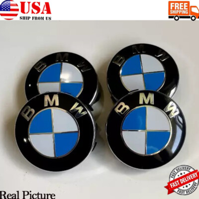 Genuine SET 4PCS 56mm Wheel Center Hub Caps Logo Badge Emblem ...