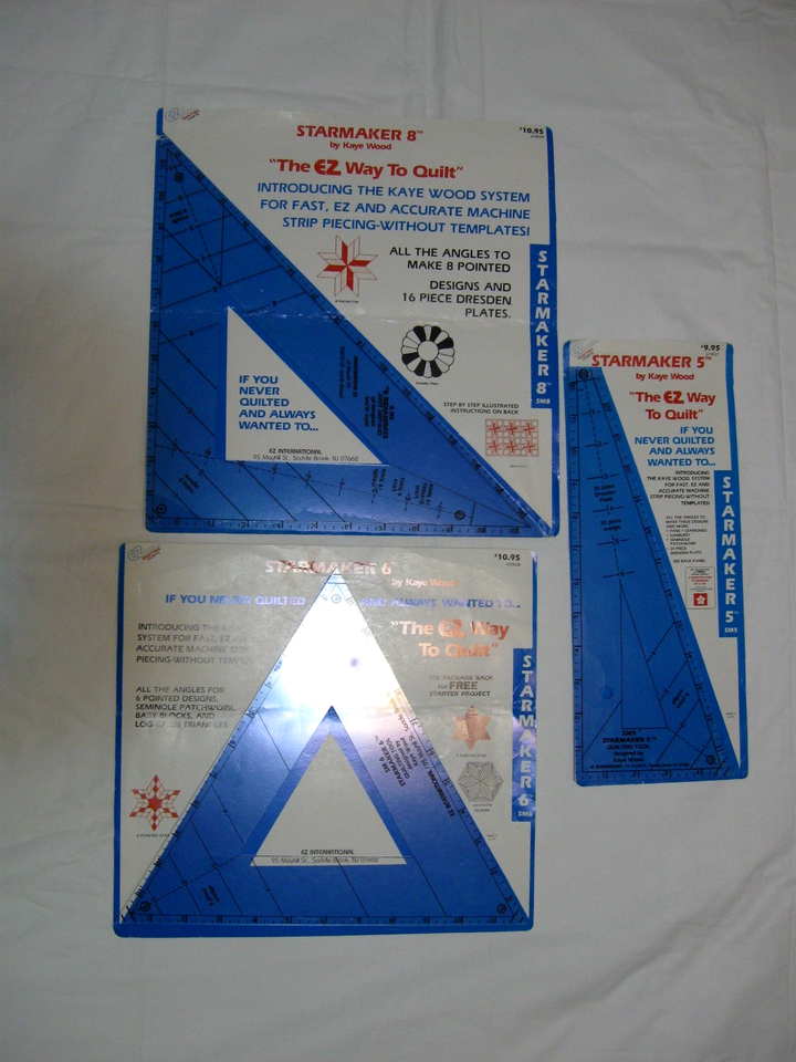 Kayee Wood-StarMaker 5”/6”/8”/3 quilt pattern template sets-Plus book ...