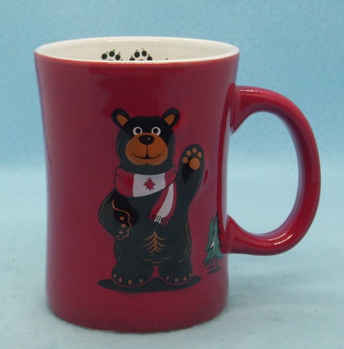 Snowcap Trading Co. Coffee Cup Canada Bear Embossed Flag Paw Prints ...