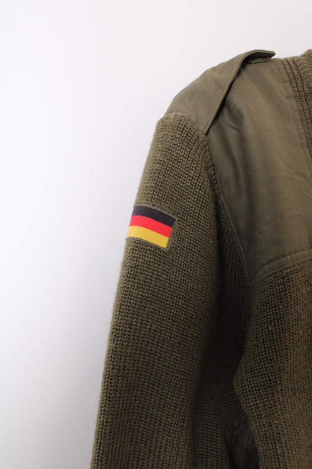 GERMAN ARMY VINTAGE SWEATER OLIVE GREEN 1980S MADE IN GERMANY 46ARGE XL ...