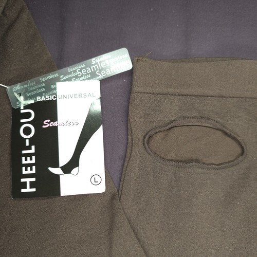 NEW Connection 18 Seamless HEEL-OUT Leggings-Womens LARGE-Brown-casual ...