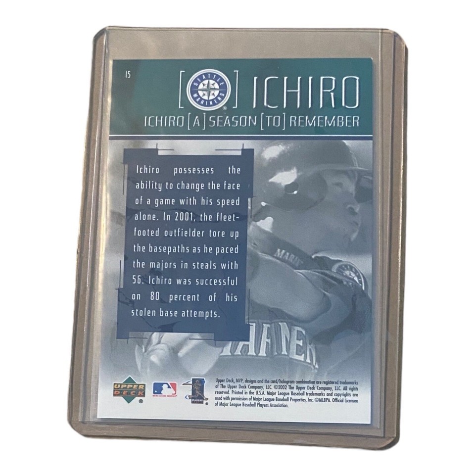 2002 Upper Deck MVP Ichiro A Season to Remember #I5 Ichiro Suzuki ...