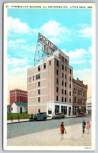 Little Rock Arkansas~Pyramid Life Building~2nd & Spring Street~1920s ...
