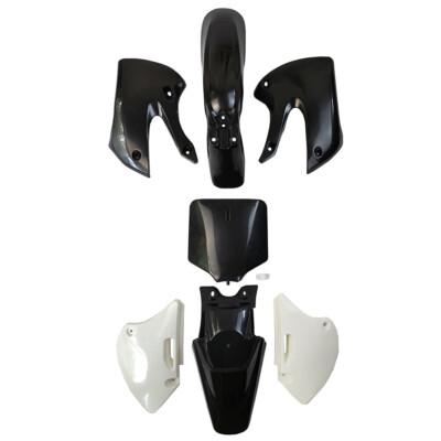 5 Black+2 White Full Fender Plastic Fairings Body Kits For Motorcycle ...