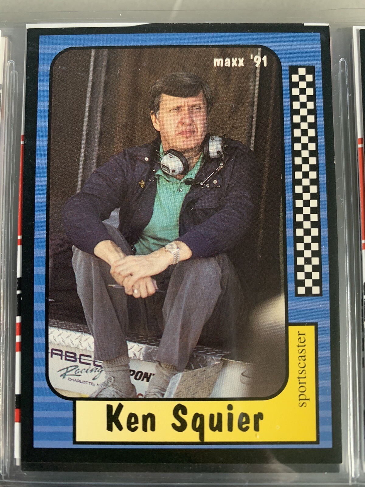 Ken Squier 1991 Maxx racing trading card. Legendary NASCAR TV Announcer ...