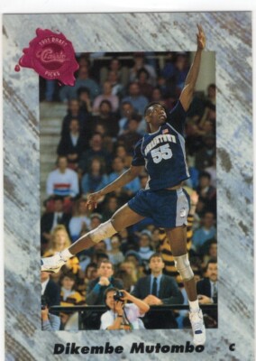 1991 Classic Draft Picks Basketball Dikembe Mutombo Promo Rookie RC | eBay