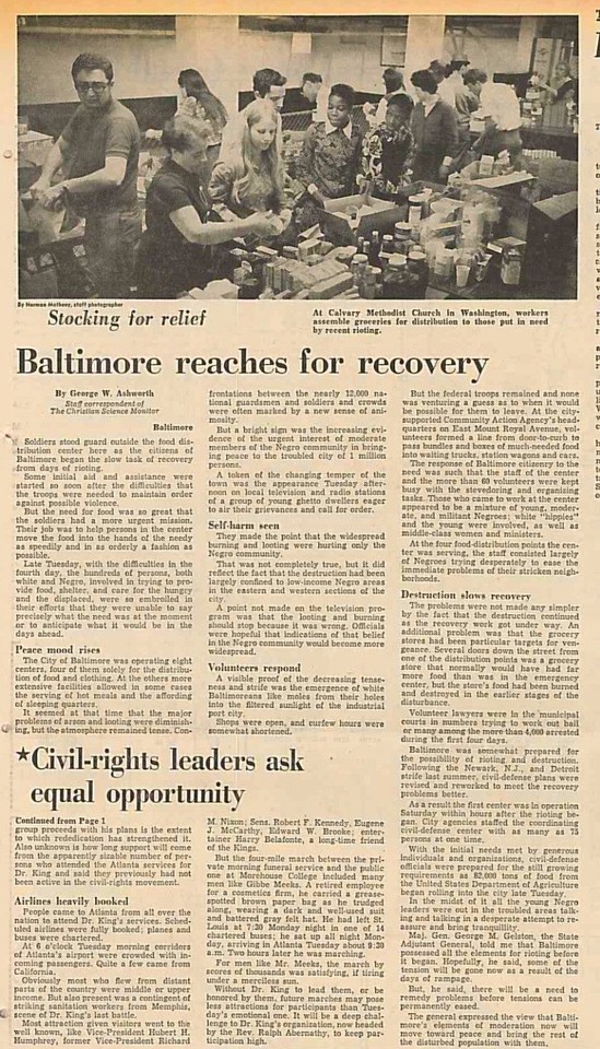 Martin Luther King Assassination Civil Right Equal Rights April 11 1968 ...