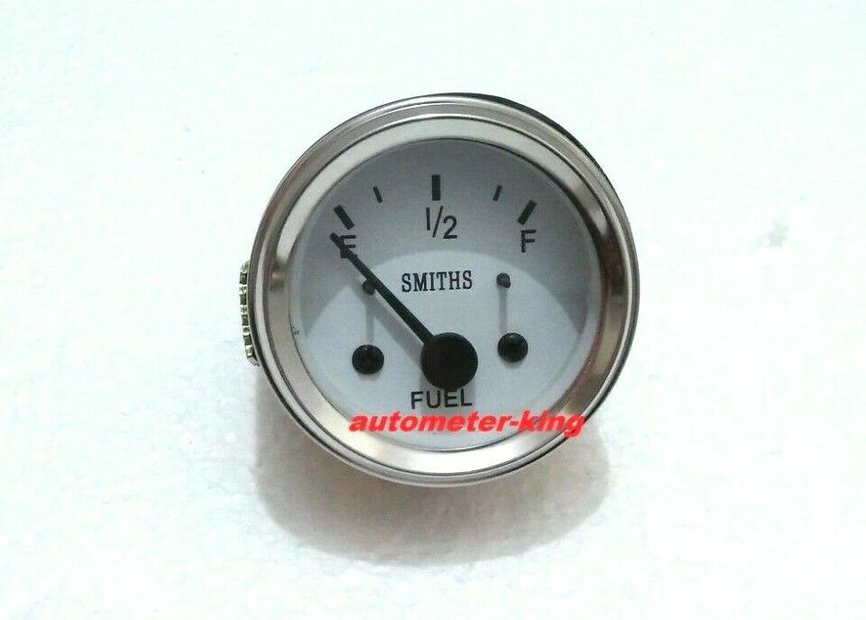 Smiths Fuel Gauge White Chrome Bezel | eBay