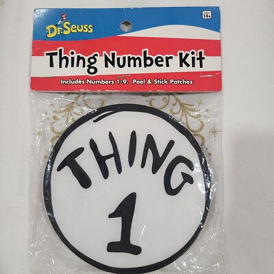 Dr Seuss Thing Number Kit Peel and Stick Patches | eBay