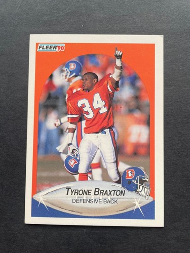 1990 Fleer Tyrone Braxton Base Card #19 Denver Broncos NFL Football | eBay