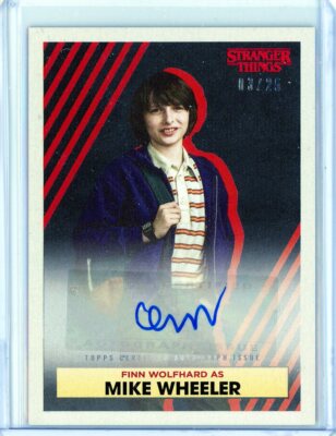2020 Topps Stranger Things FINN WOLFHARD MIKE WHEELER Red AUTO ...