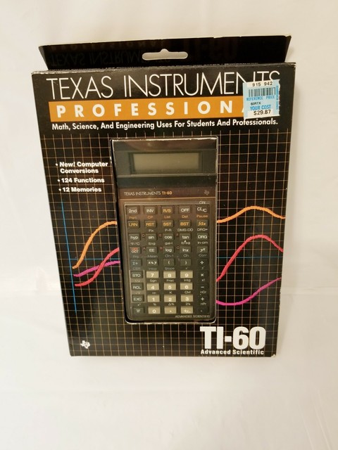 Vintage 1987 Texas Instruments Professional Ti-60 Scientific Calculator ...