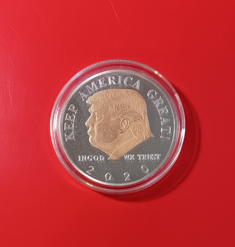DONALD TRUMP COMMEMORATIVE 2020 , SILVER/GOLD PLATED COIN “KEEP AMERICA ...