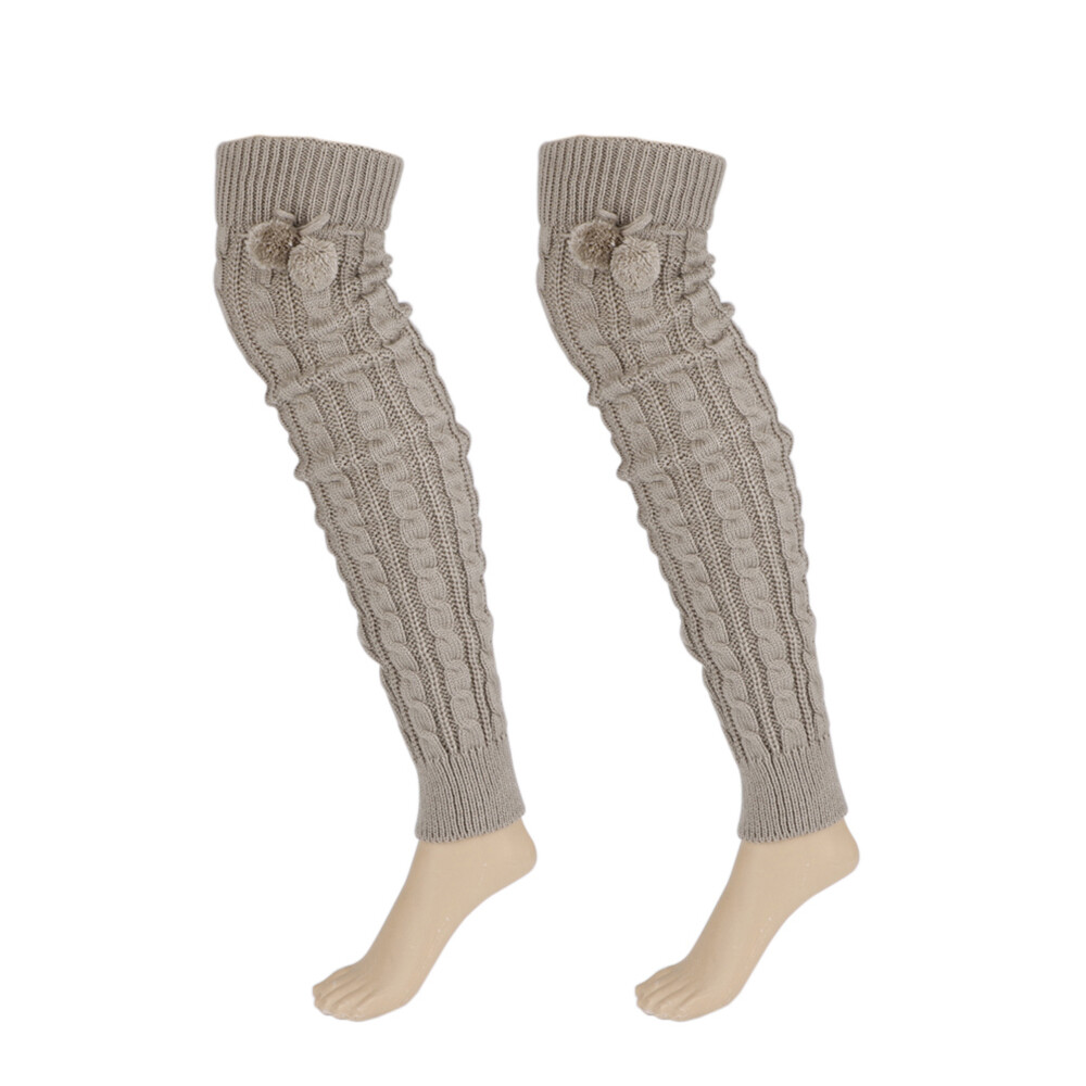 New Women Ladies Winter Warm Leg Warmers Cable Knit Knitted Crochet