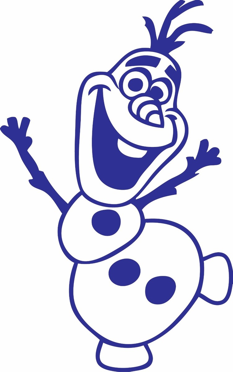 Frozen Olaf Face Silhouette