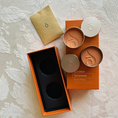 doTerra Terrastone Stone Passive Diffuser Taupe & Champagne, 2 pc Set ...