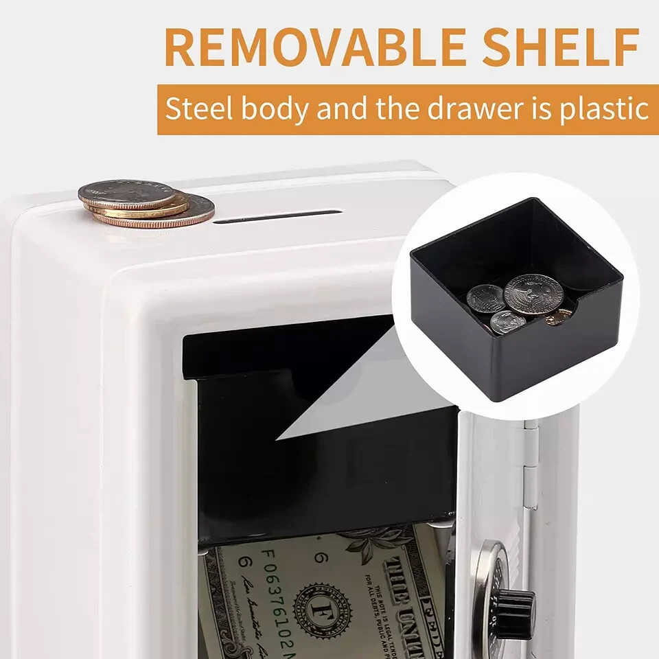 Cash Safe Box Money Lock Security Fireproof Jewelry Hidden Document ...