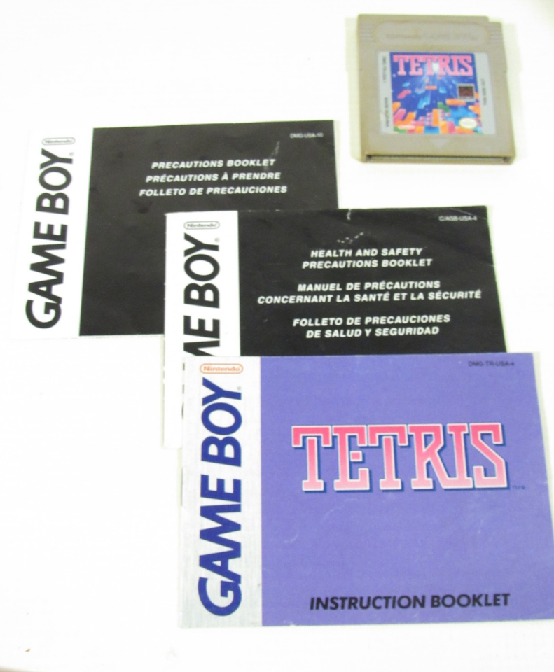 Original Nintendo Game Boy DMG-01 Tetris Bundle w/ Manual & Headphones ...