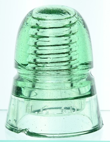 CD 145 PRETTY LIME GREEN H.G.CO. PETTICOAT SB GLASS INSULATOR | eBay