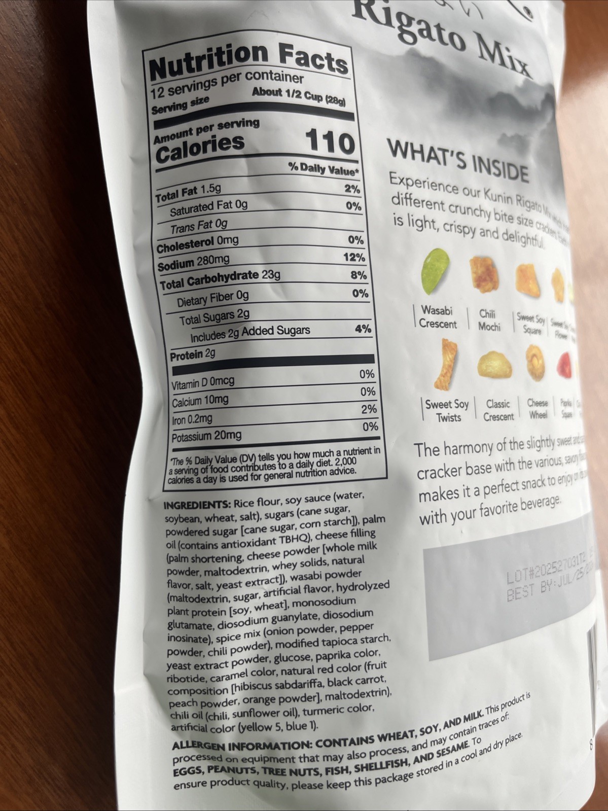 KUNIN Rigato Mix Premium Asian Rice Crackers 12oz Bag New Sealed Exp 7 ...