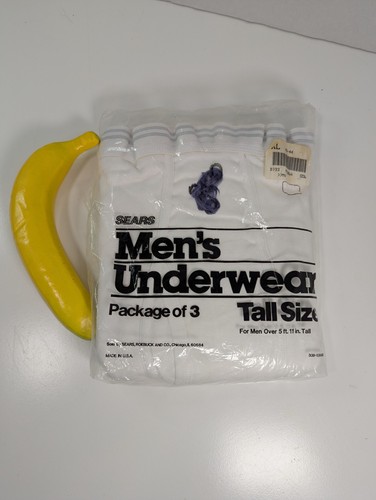 VINTAGE Sears Men's Briefs 3 pair NEW in Pkg Underwear XL 42-44 Tall ...